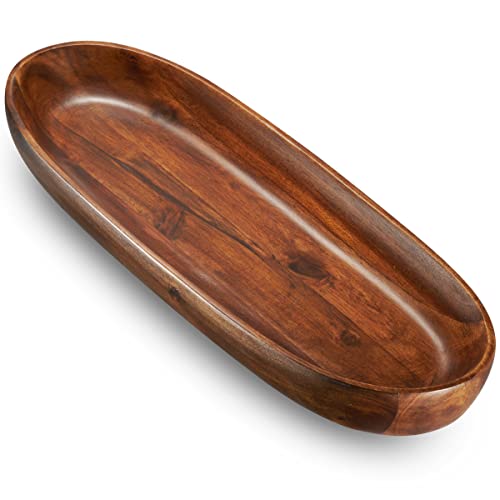 Table Concept Serving Tray, Wooden Serving Tray, Serving Platter, Vanity Tray, Home Decor Housewarming Gifts - 6"x17"