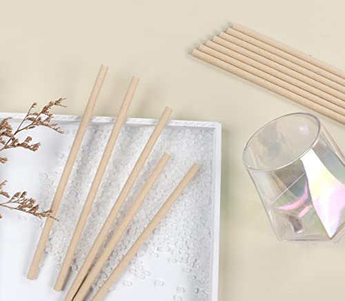 Eco Straws Disposable β Biodegradable Bamboo Paper Straw β Natural Compostable Long Drinking Straws for Cocktail, Smoothie, Coffee, Cereal, and Soft Drinks β Plastic Straws Alternative - 100pcs