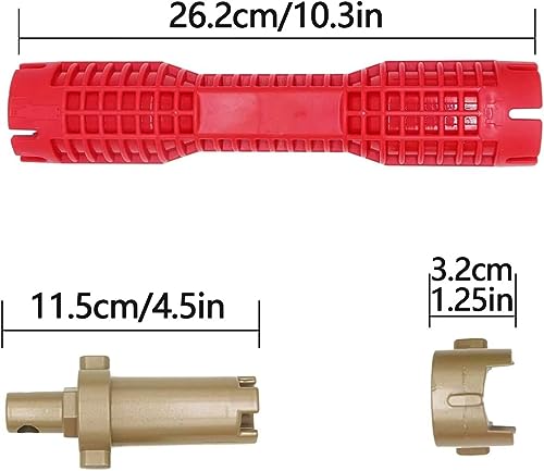 Faucet and Sink Installer(8-in-1)Multi-purpose Wrench Plumbing Tool for Toilet Bowl/Sink/Bathroom/Kitchen Plumbing Repair Installation Hand Tools(red)…