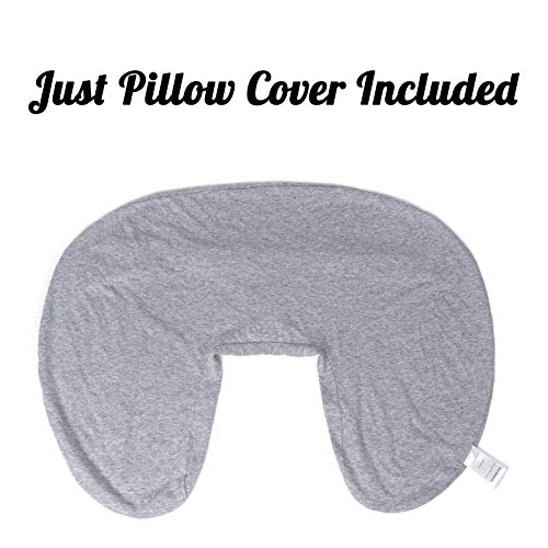 Pro Goleem Nursing Pillow Cover 100% Jersey Cotton 2 Pack Soft Feeding Pillow Slipcover for Breastfeeding Moms Fits Standard Infant Nursing Pillow or Positioner Grey for Boys and Girls