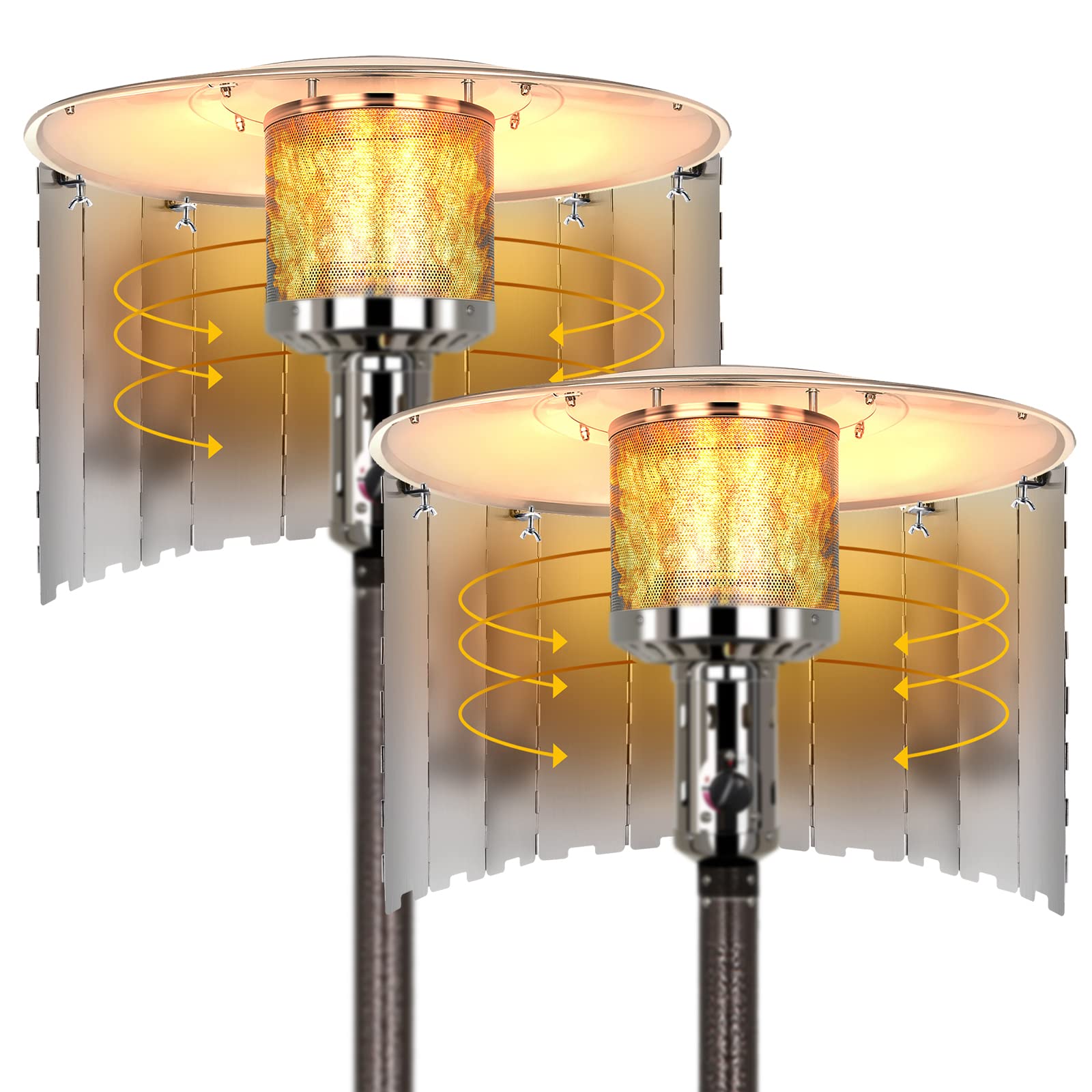 Funtravo 2Pack Patio Heater Reflector Shield, Heat Focusing Reflector for Propane Patio Heaters, propane heater, outdoor heaters for patio propane, propane heaters outdoor, 33.86"x12.16"