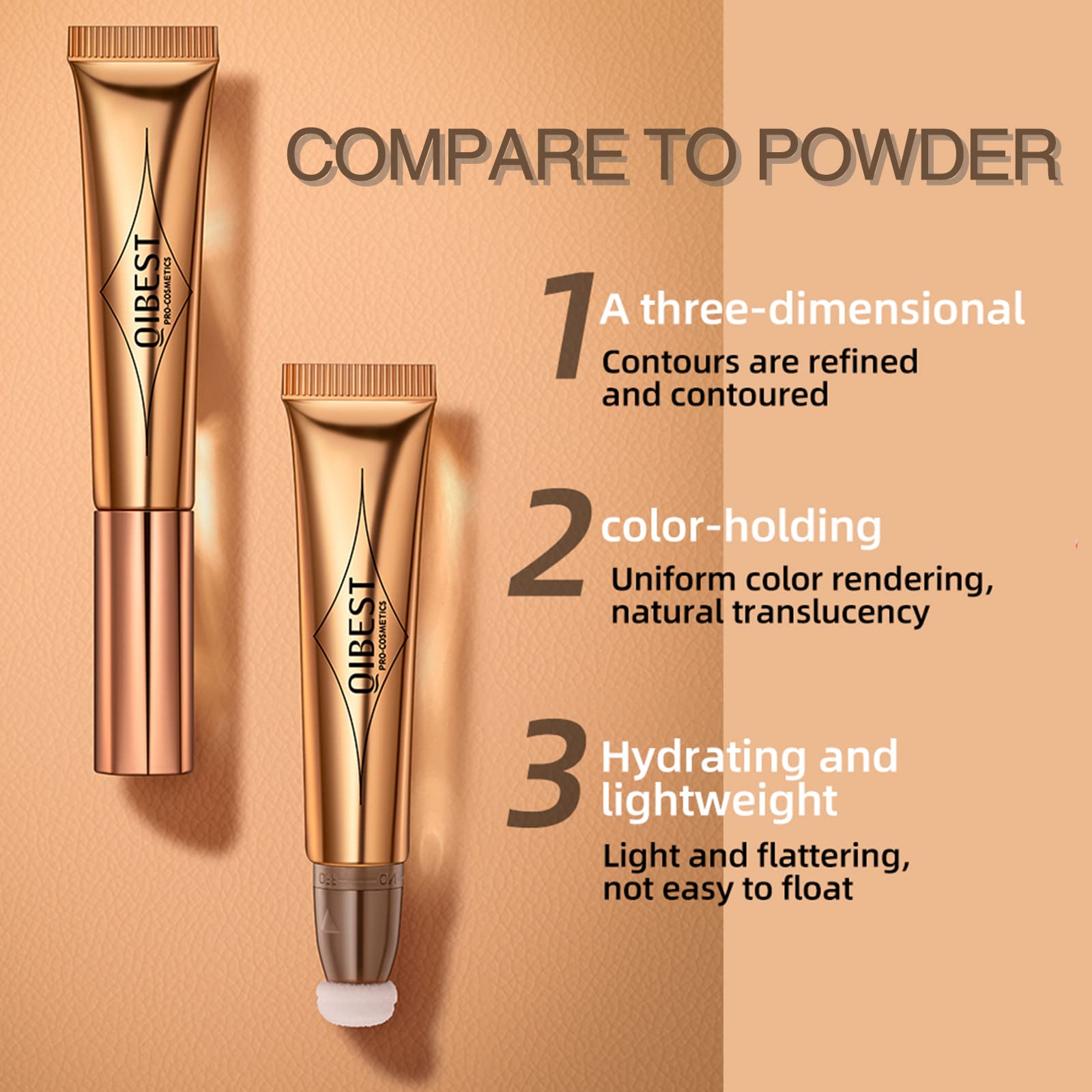 Face Concealer Full Coverage Contour Stick Long Lasting & Smooth Matte Flawless Creamy Liquid Bronzer Liquid Contour Wand