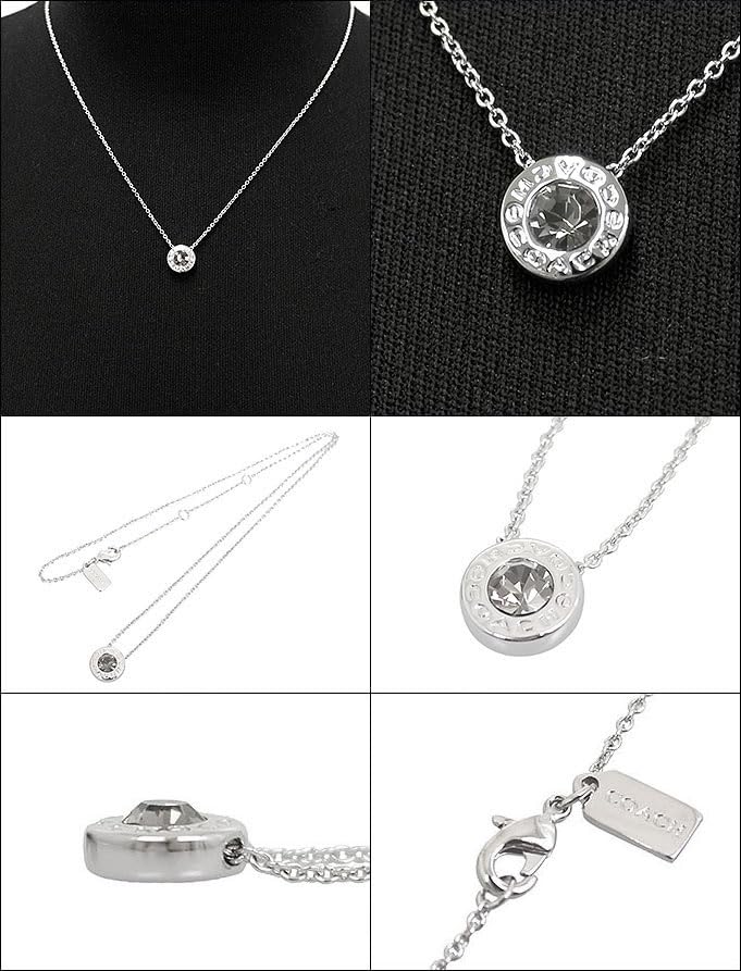 COACH SILVER OPEN CIRCLE STRAND NECKLACE F54514