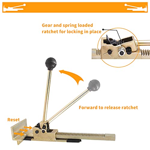 Professional Hardwood Flooring Installation kit - Flooring Jack Tools, for Different Thickness Flooring/Wood Installation Straightening Laminate Hardwood Flooring, Quick Release Plank Jack
