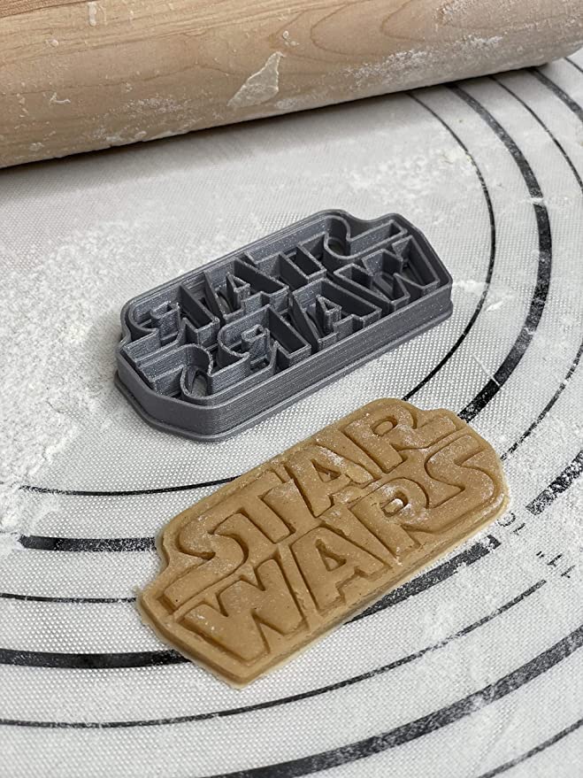 Galaxy Wars Logo Cookie Cutter & Mold (XL Size, 2”x4.1” Inch-Scale) Produced by 3D Kitchen Art