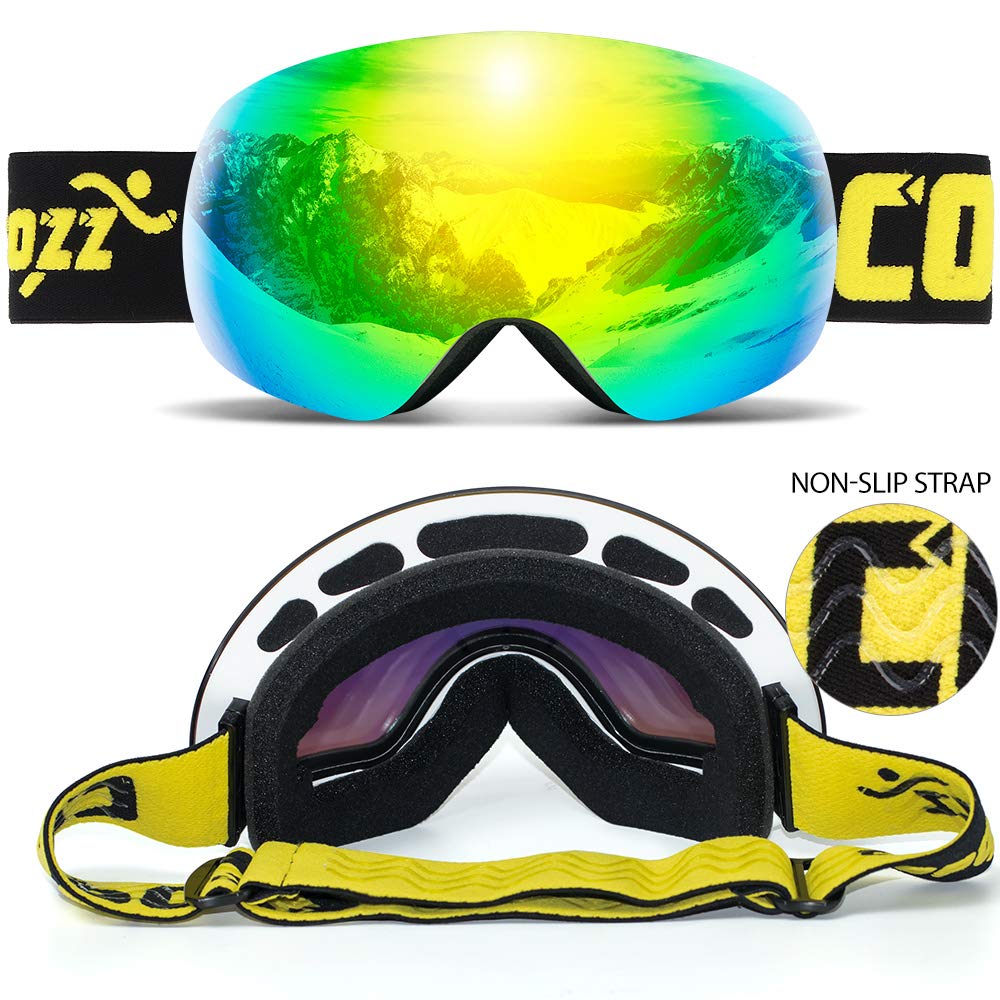 COPOZZ G7 OTG Ski Goggles, Frameless, Detachable Lenses Snow Snowboard Goggles, UV400 Protection for Men Women