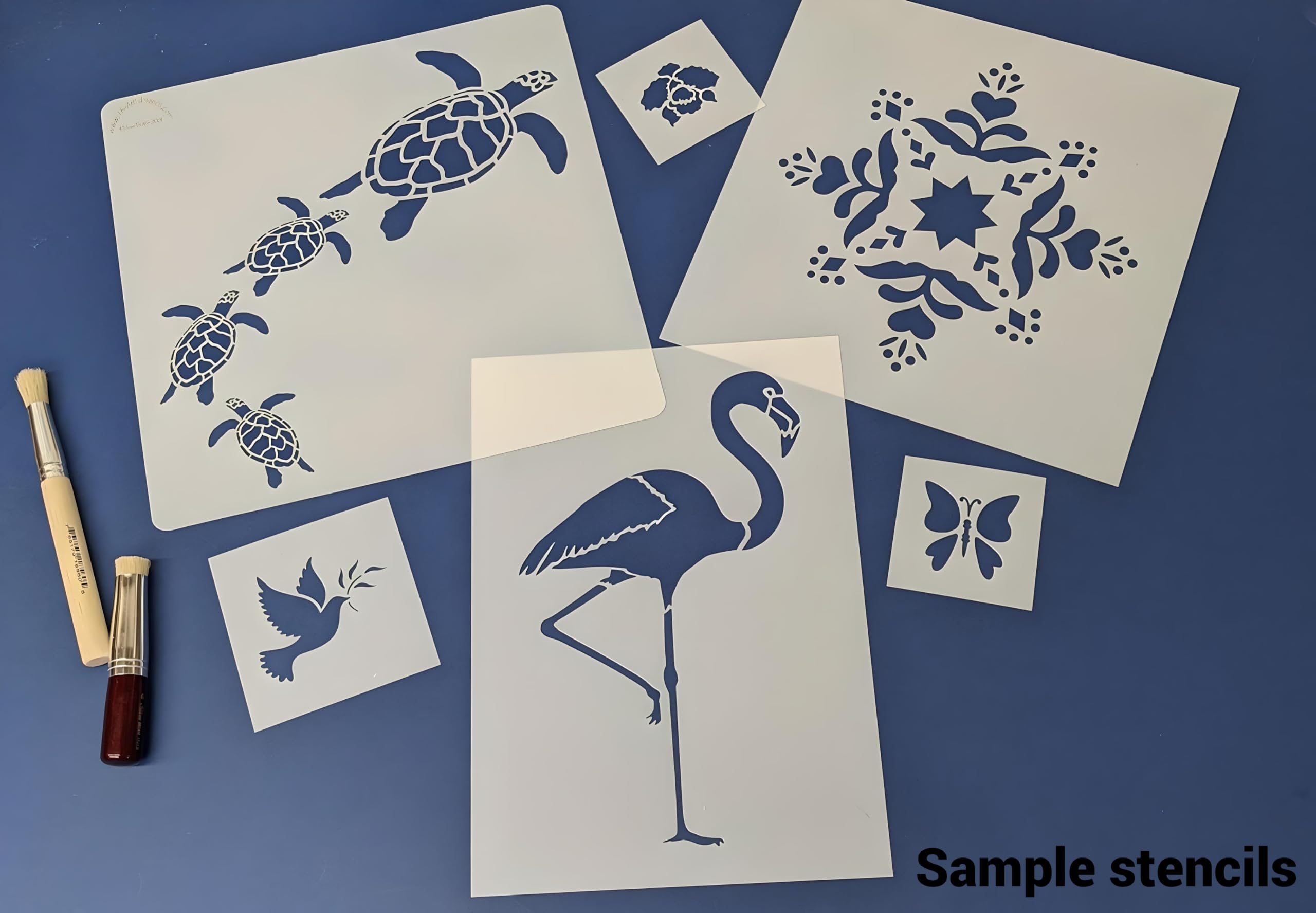 Crow Flock 2 Stencil - 4 Images Primitive Bird Stencil Raven Template Reusable Laser Cut Mylar Template for Painting Home Decor DIY Crafts - The Artful Stencil