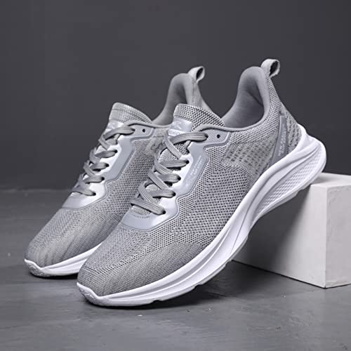 FASDNENDYS Couple Models Men's Spring and Autumn New Korean Version Breathable Lightweight Mens Sneaker Shoes Size 10 New Grey
