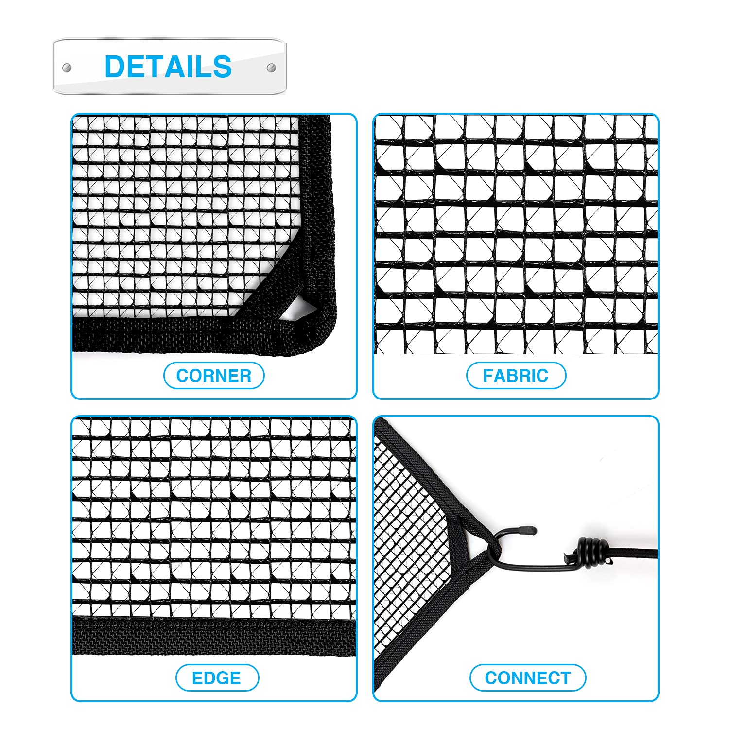 PATIO Outside AC Unit Mesh Cover with Bungee Cords Sturdy Summer Outdoor Air Conditioner Compressor Condenser Top Cover Keep Leaves Debris Out 36''x36''