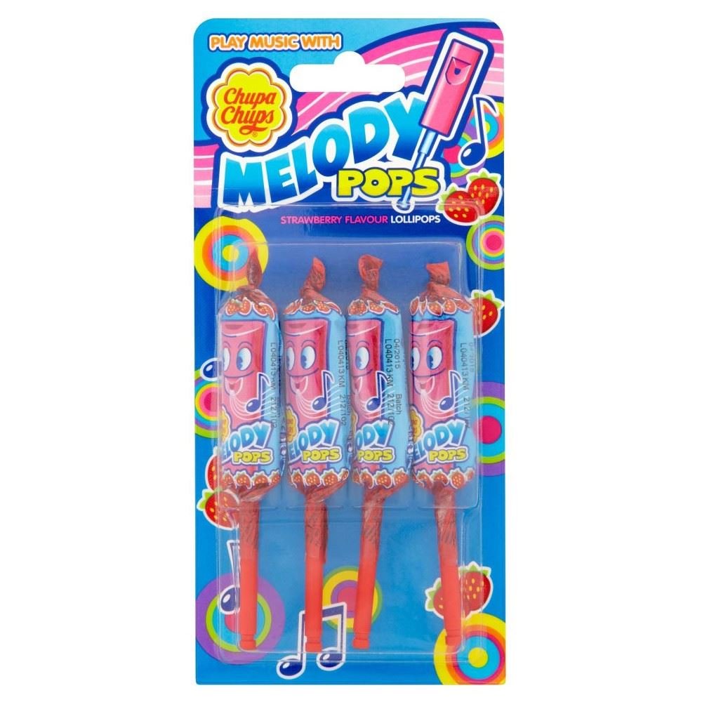 Chupa Chups Melody Pops Lolly - 2 Pack of 4 Pops