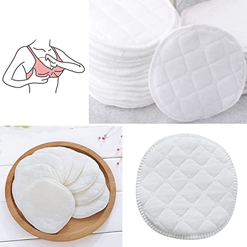 Reusable Breast Pads for Breastfeeding 12 Pack Organic Washable Nipple Pads Nursing Pads Cotton Highly Absorbent Postpartum Essentials( 3.74 * 3.74inch/9.5 * 9.5cm)
