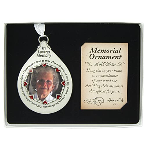 Cathedral Art Memorial Photo Frame Ornament - In Loving Memory, Memorial Christmas Ornaments, 1 1/2-Inch Photo, by Abbey & CA Gift