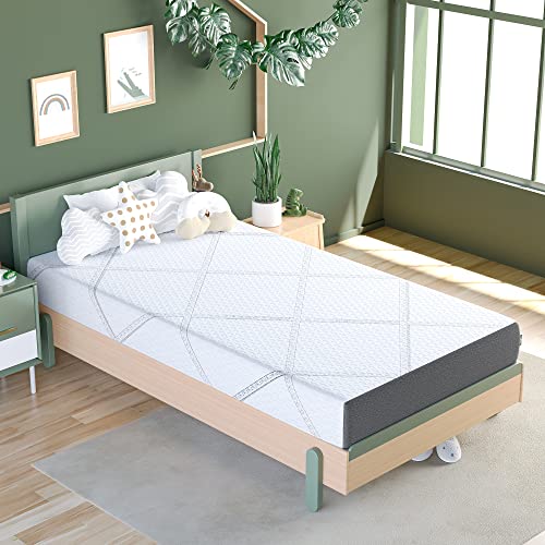 TeQsli 6 Inch Full Mattress, Gel-Infused Memory Foam Mattress in a Box for Kids and Adults, Full Bed Mattress with Breathable Cover for Bunk Bed, Trundle Bed, Medium Firm Feel, CertiPUR-US Certified