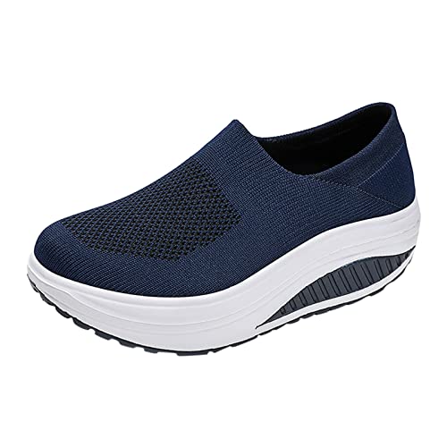 FASDNENDYS Fashionand Lightweight Platform Women's Comfortable Shoes Women's Kid Size Water Shoes Dark Blue