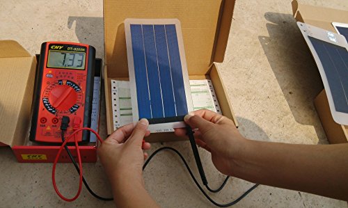 Fexible Solar Panel DIY 1W 6V Battery Charger Thin Film Solar Cell Epoxy for Battery Power LED (Translucent)
