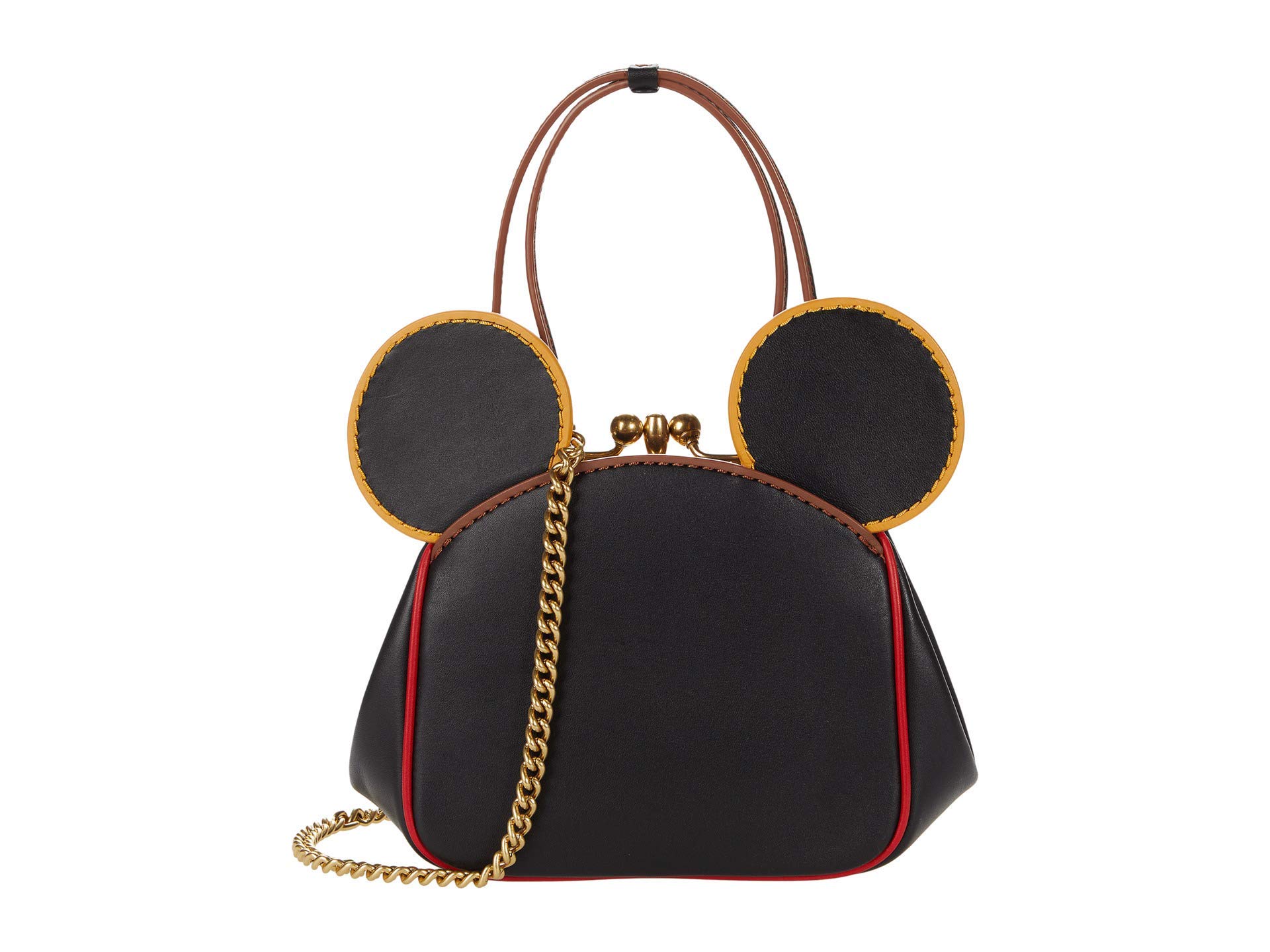 Coach X Mickey Keith Haring Glovetanned with Edgestain Kisslock Bag Black Multi One Size
