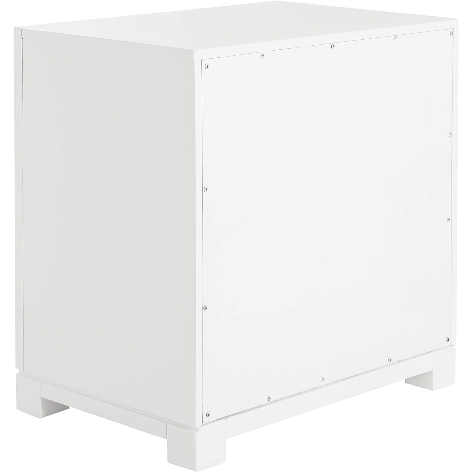 Safavieh Home Collection Raina White 3-Drawer Greek Key Nightstand