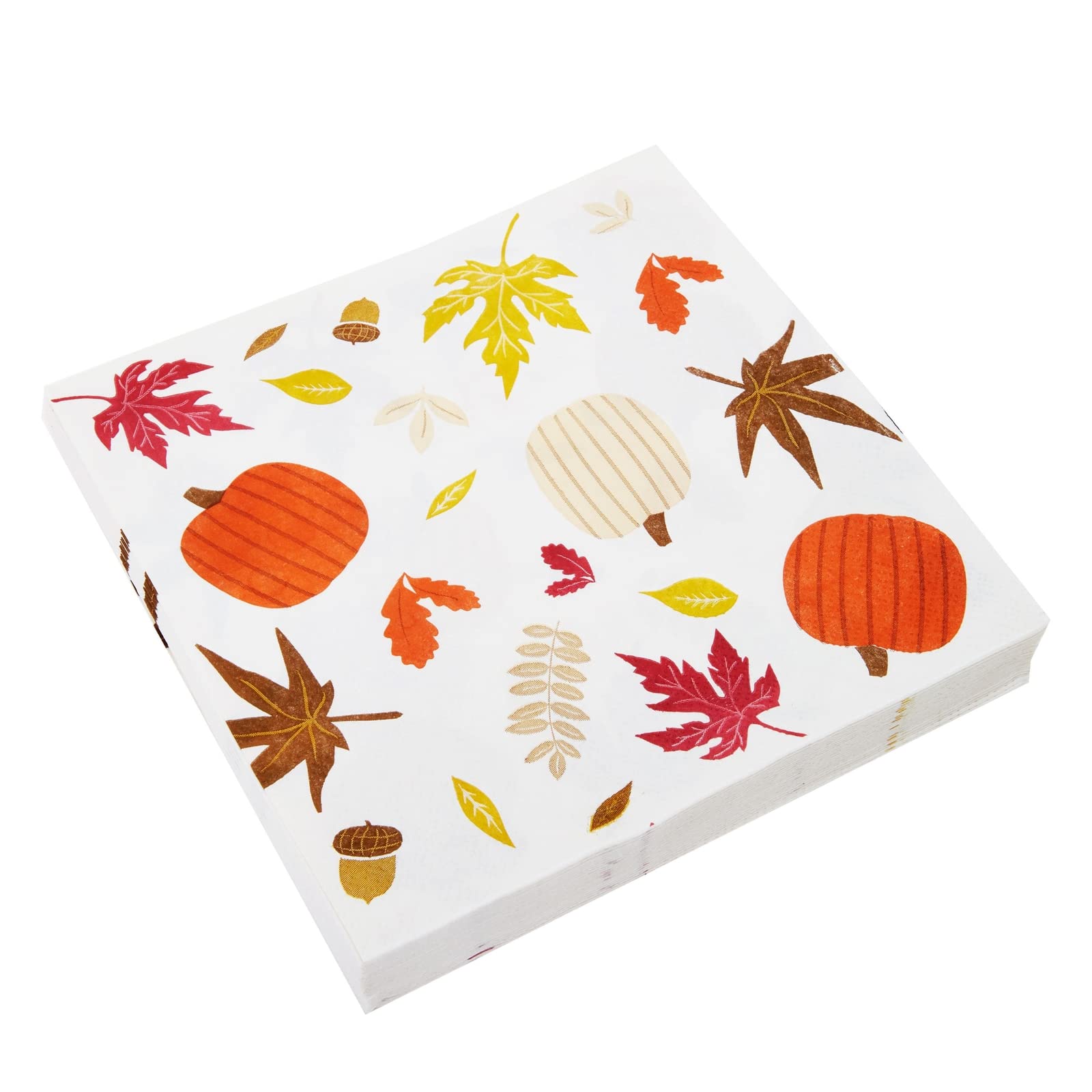 Juvale Autumn Paper Plates and Napkins, Cups, Cutlery for Thanksgiving, Fall Party Supplies (Serves 24, 144 Pieces)