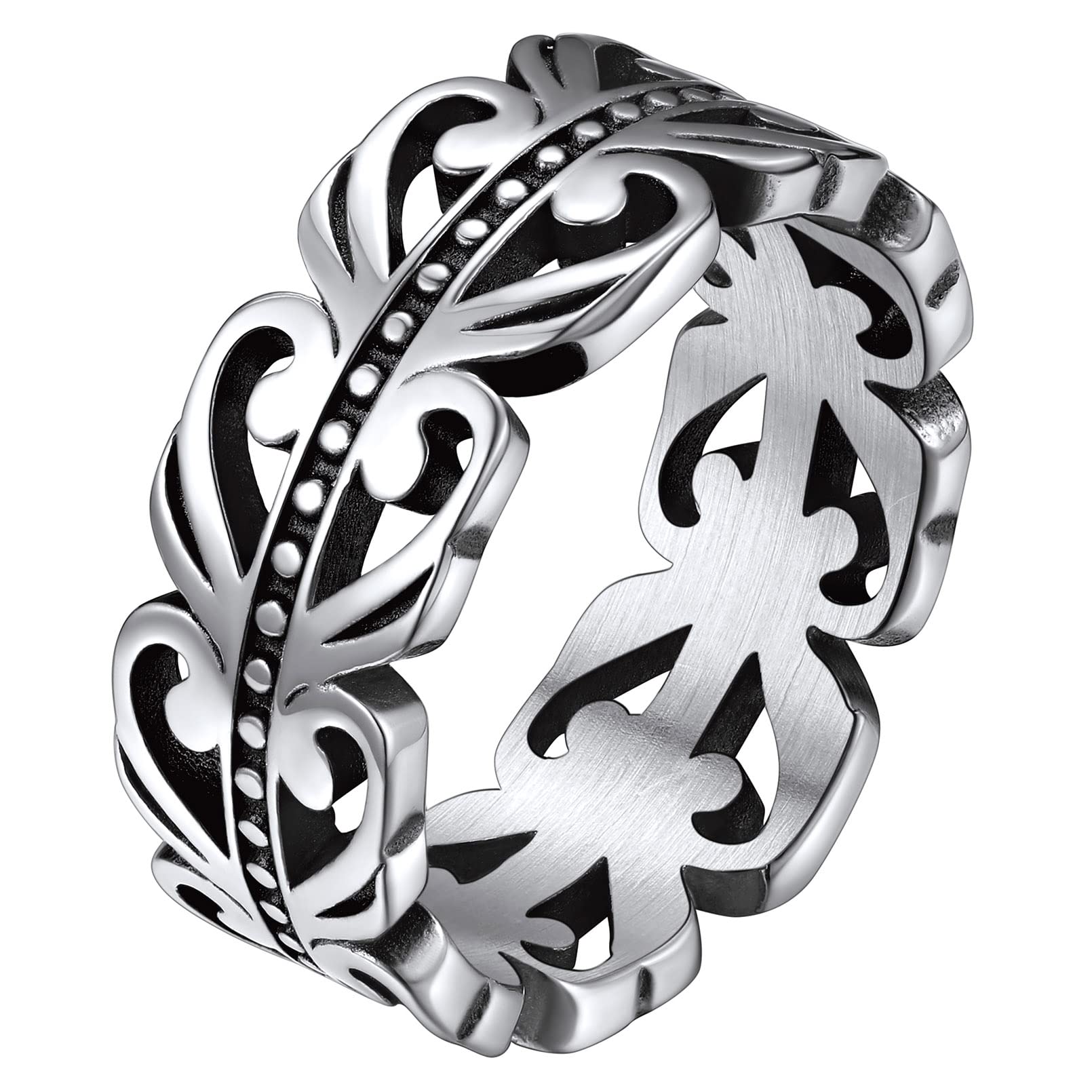 FaithHeart Women Gold Plated Celtic Love Knot Rings Classcial Vintage Style Wedding Engagement Gift