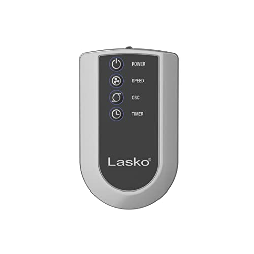Lasko Oscillating Tower Fan, Remote Control, Timer, Dark Mode, 4 Speeds, for Bedroom, Living Room, and Office, 36β, Black, T36511, Large