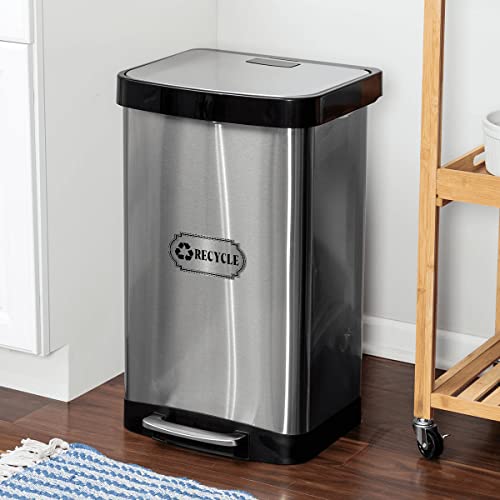 GOLEEX Recycling Bins Sticker Recycle Stickers for Trash Bin Green Sign Symbol Decal Weatherproof Waterproof Vinyl Label Organize Large Garbage Can Labels Sorting Containers Walls