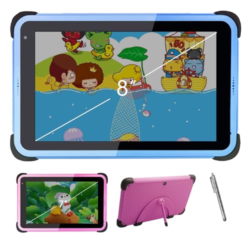 CWOWDEFU Kids Tablet Android 11 Tablet for Kids Children's Tablet COPPA Certified, 32GB ROM 2GB RAM Touch Screen Child Toddler Tablets Pink Blue