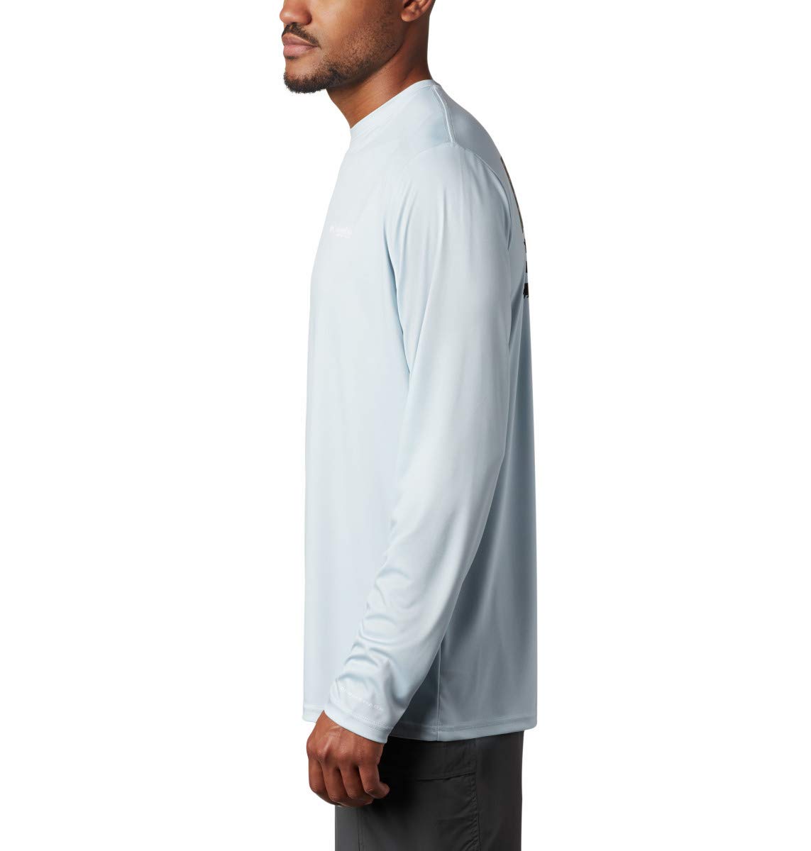 Columbia Men's Terminal Tackle PFG Fish Flag Long Sleeve, Cool Grey/Sorbet, 3X
