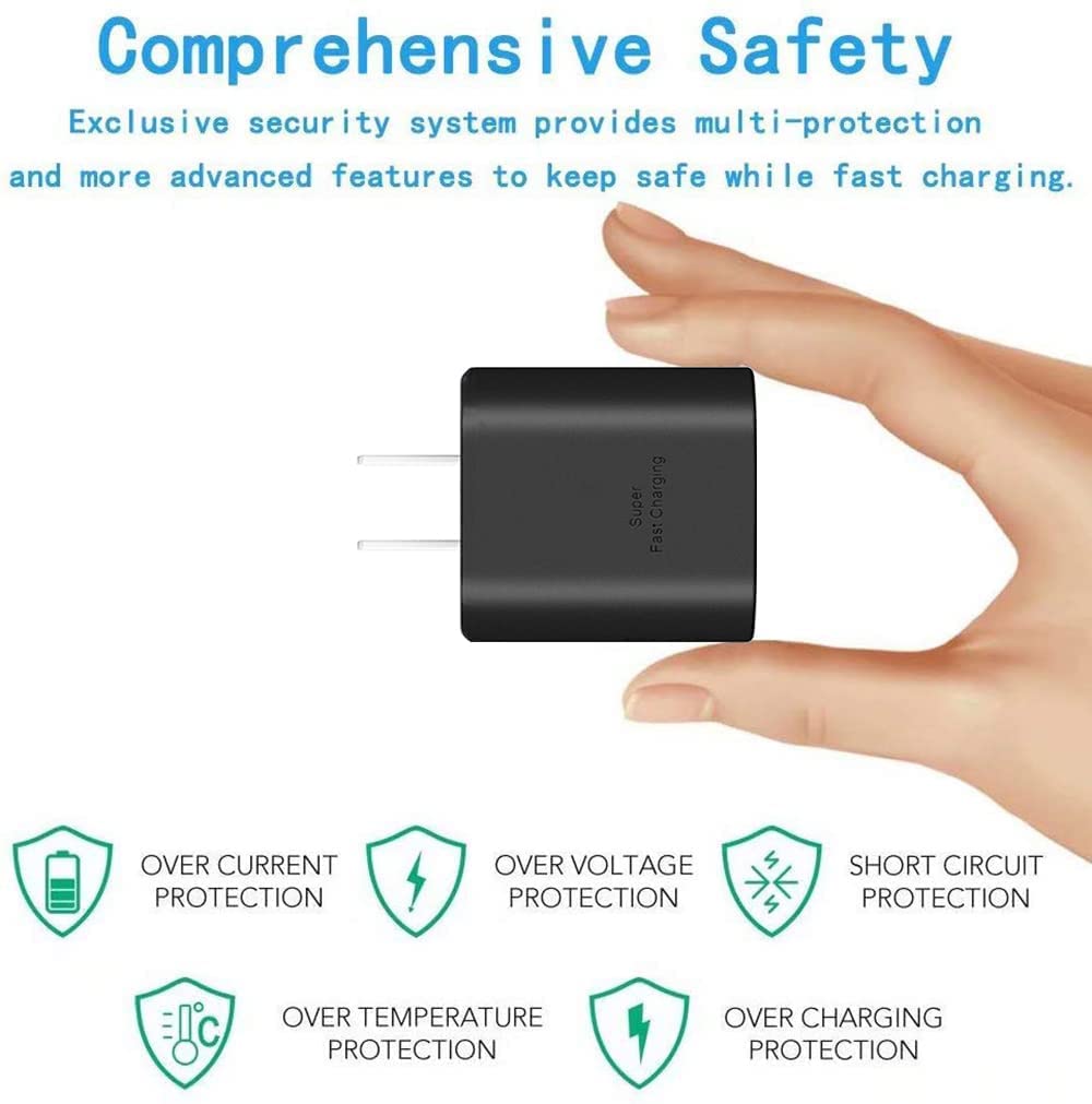 PD 45W USB-C Super Fast Charging Wall Charger for Galaxy S22 S21 S20 Ultra Plus Note 10+,Google Pixel,Note 20,PPS Charger Adapter Block