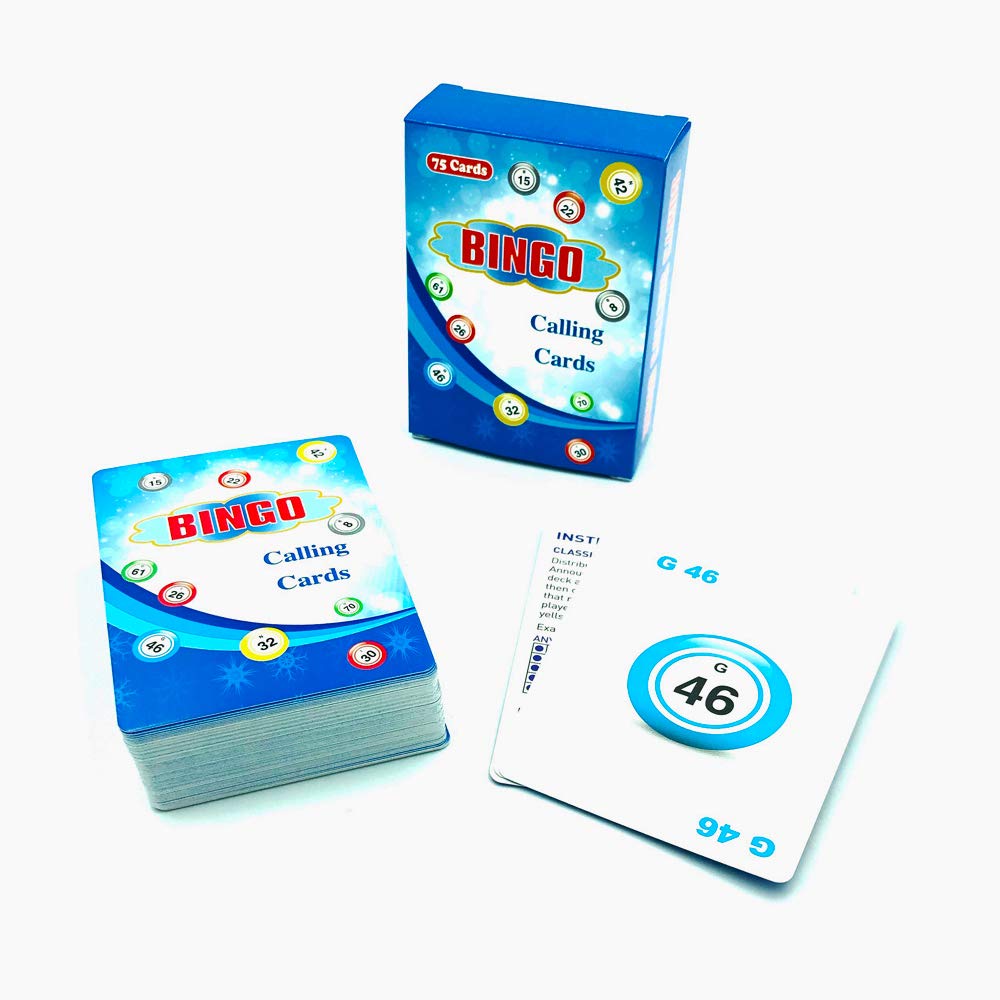 Yuanhe 2.5"X3.5" Bingo Calling Cards - Colorful and Durable Bingo Cards for Bingo Games, Complete Deck of 75 Numbers(B1-O75)