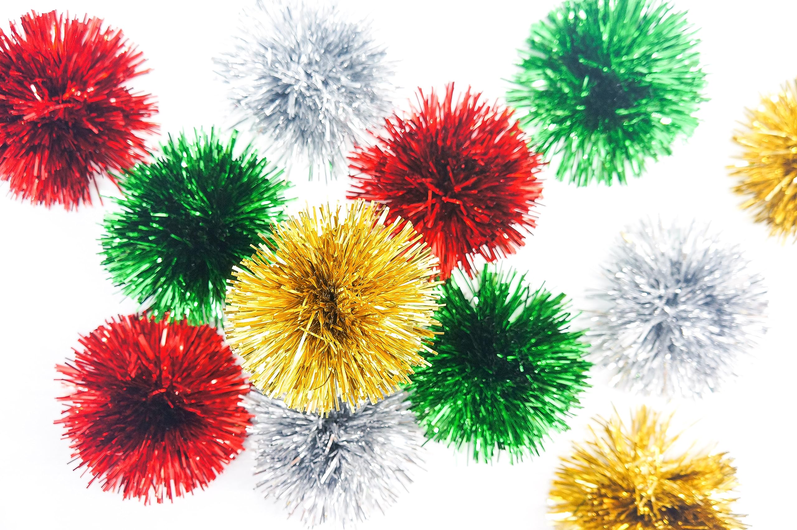 CT CRAFT LLC 4" * 12 Count Self-Adhesive Tinsel Bows Gift Wrap Accessory - Gold/Silver/Red/Green for Gift wrapping Holiday Christmas Birthday Party