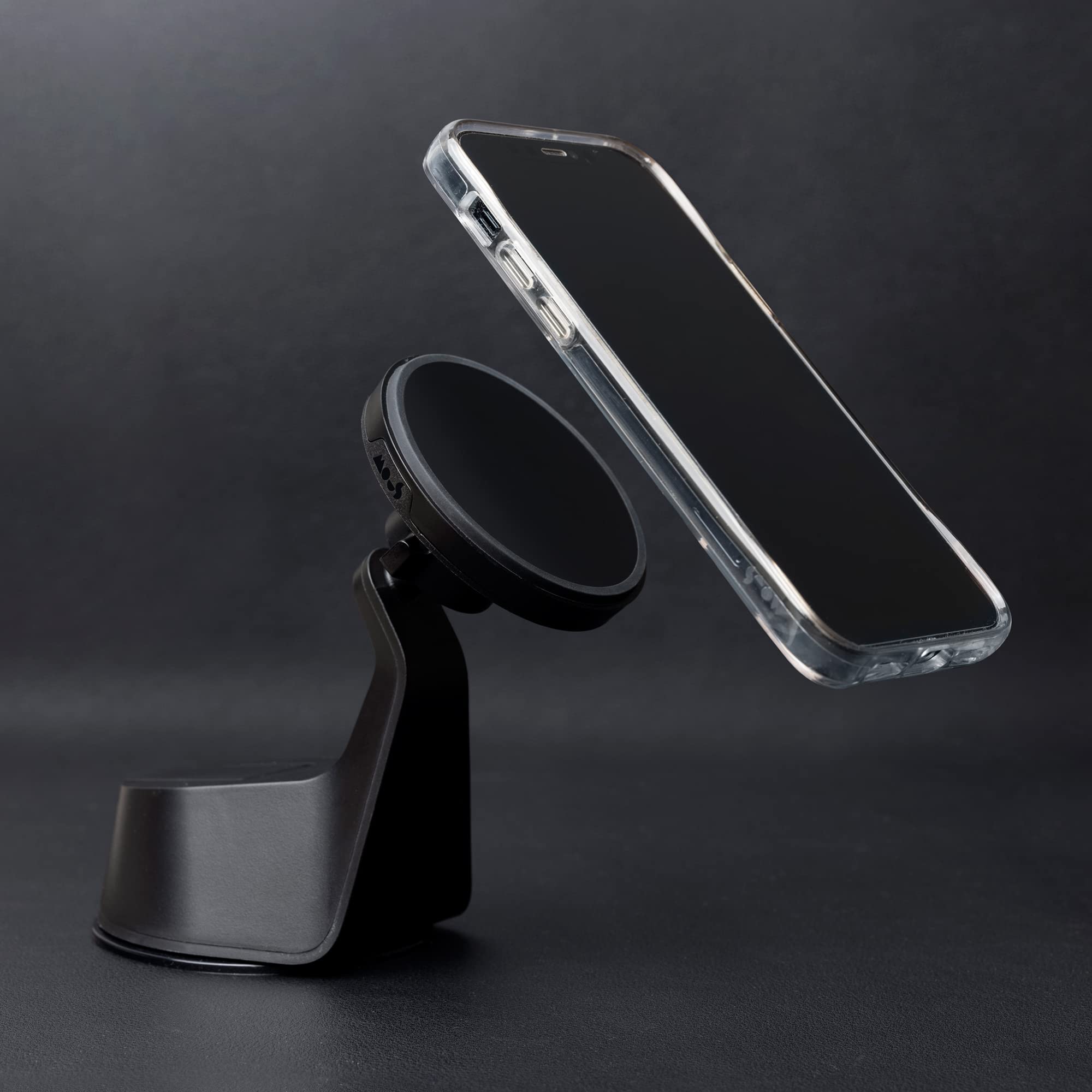 Mous β MagSafe Compatible Car Mount Phone Stand - Phone Suction Mount Compatible with iPhone 15/14/13/12 Series Phones - MagSafe Accessories (2021 Model)