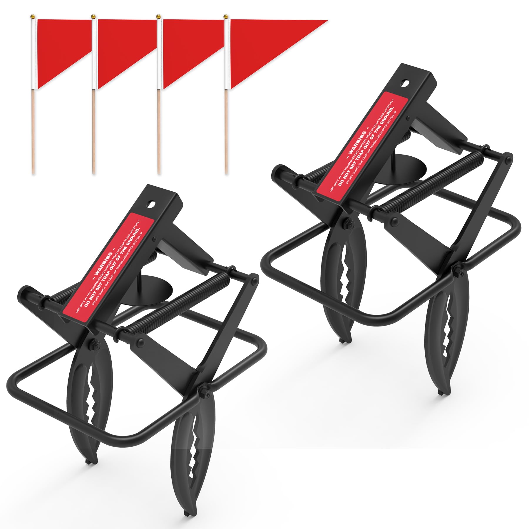 LETYANGER 2024 Mole Traps, Black Galvanized Steel Scissor Trap, Reusable Mole Gopher Traps, Mole Killer, Galvanized Steel Mole Scissor Trap, Ground Mole Trap for Lawns, 2 Pcs (Serrated Style)