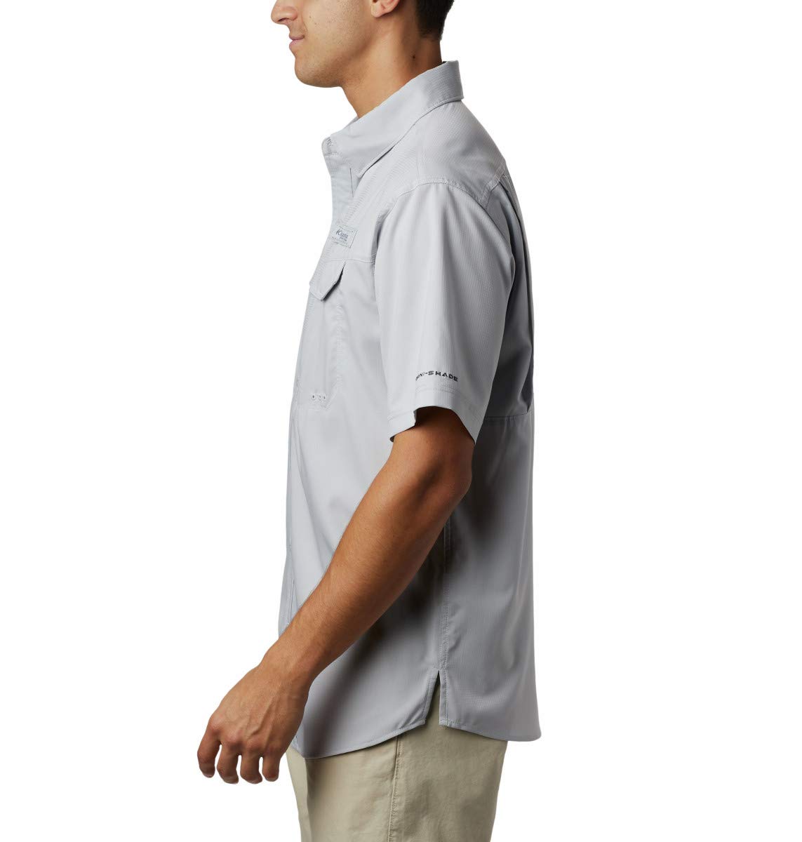 Columbia Men's Low Drag Offshore Short Sleeve Shirt, UPF 40 Protection, Moisture Wicking Fabric T-Shirt,Cool Grey,XX-Large