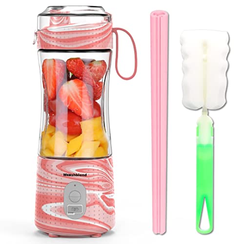 Wooshlend Portable Blender for Shakes and Smoothies with Snap-open BPA FREE silicon straw