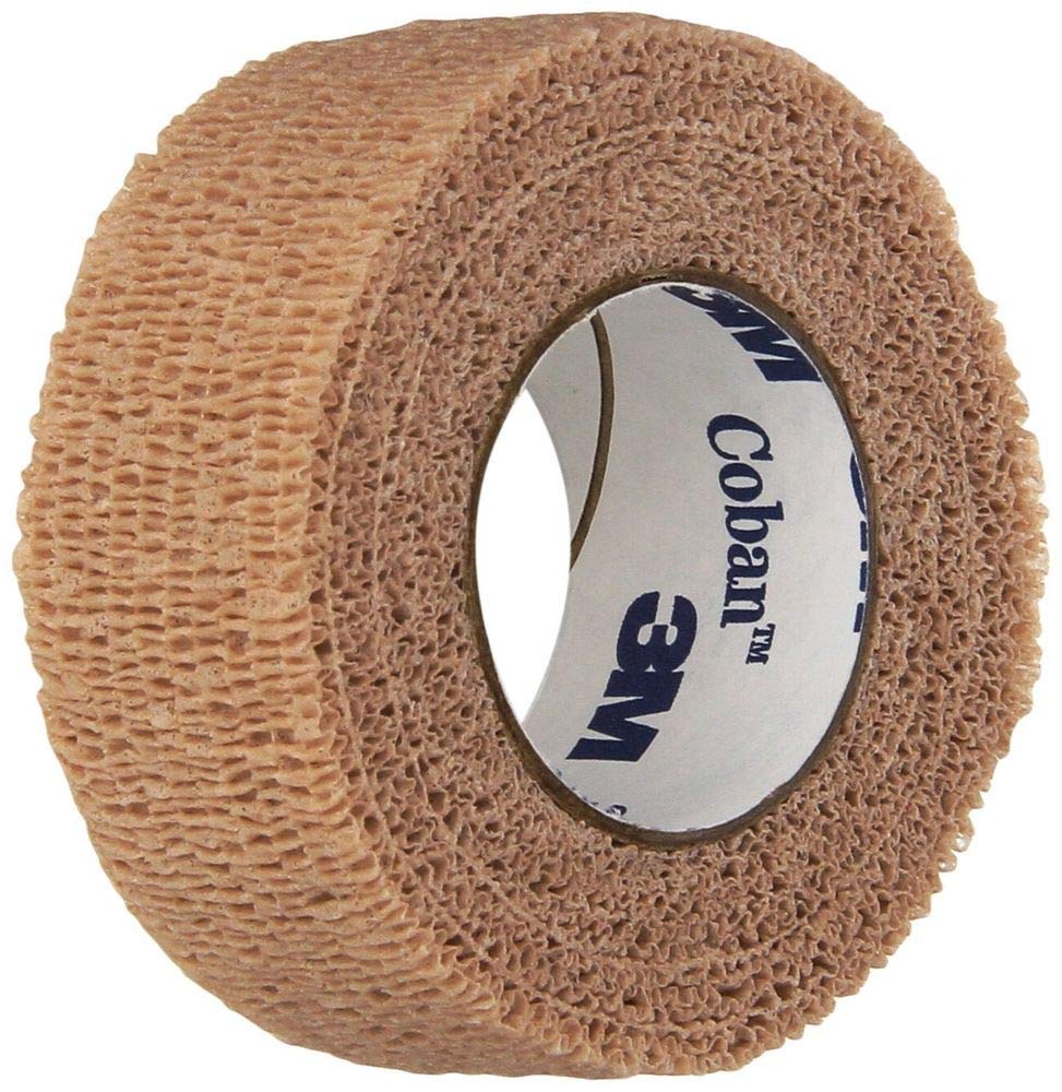 Coban 081189166 3M Self-Adherent Wrap, Self Adherent Wrap, Tan, 1"x 5 Yards Size, Pack of 30