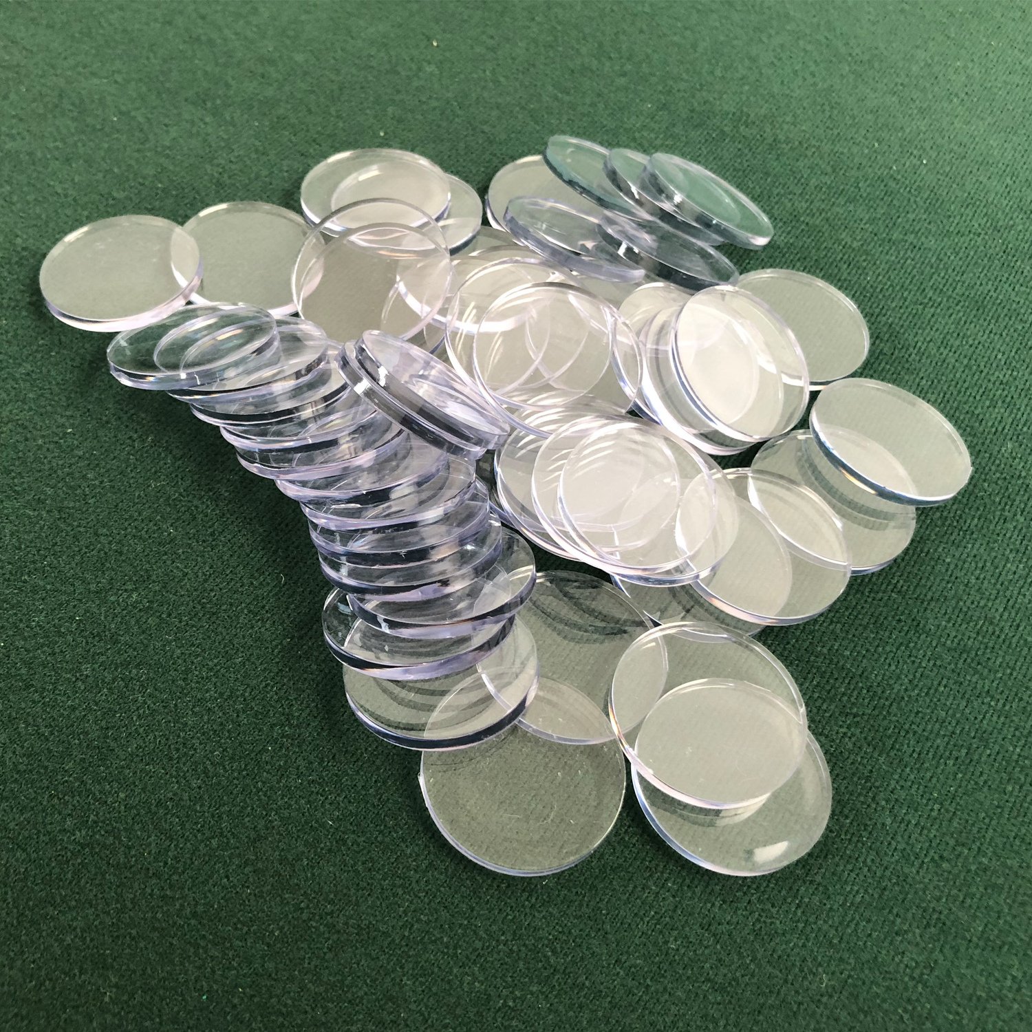 Yuanhe Clear Acrylic Poker Chip Spacers (50pcs per lot) ¡