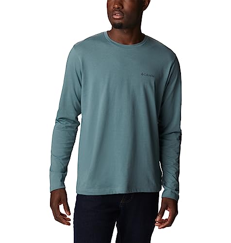 Columbia Men's Thistletown Hills Long Sleeve Logo Tee, Metal, Large
