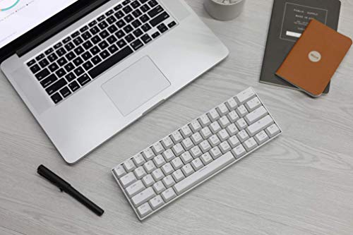RK ROYAL KLUDGE RK61 Wireless 60% Triple Mode BT5.0/2.4G/USB-C Mechanical Keyboard, 61 Keys Bluetooth Mechanical Keyboard, Compact Gaming Keyboard with Software (Hot Swappable Blue Switch, White)