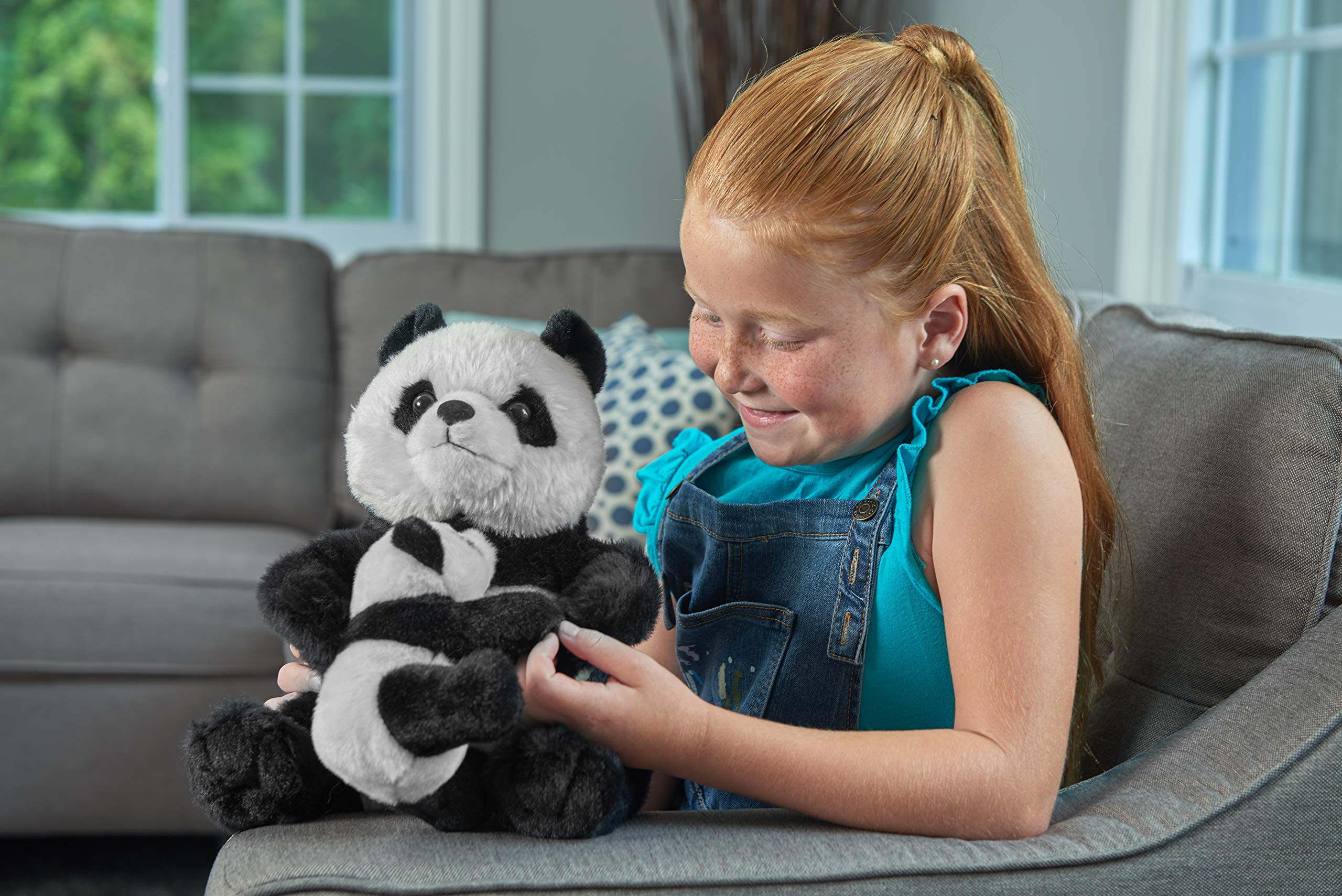 Wild Republic Mom & Baby Panda Plush, Stuffed Animal, Plush Toy, Gifts for Kids, 12", Model: 19398