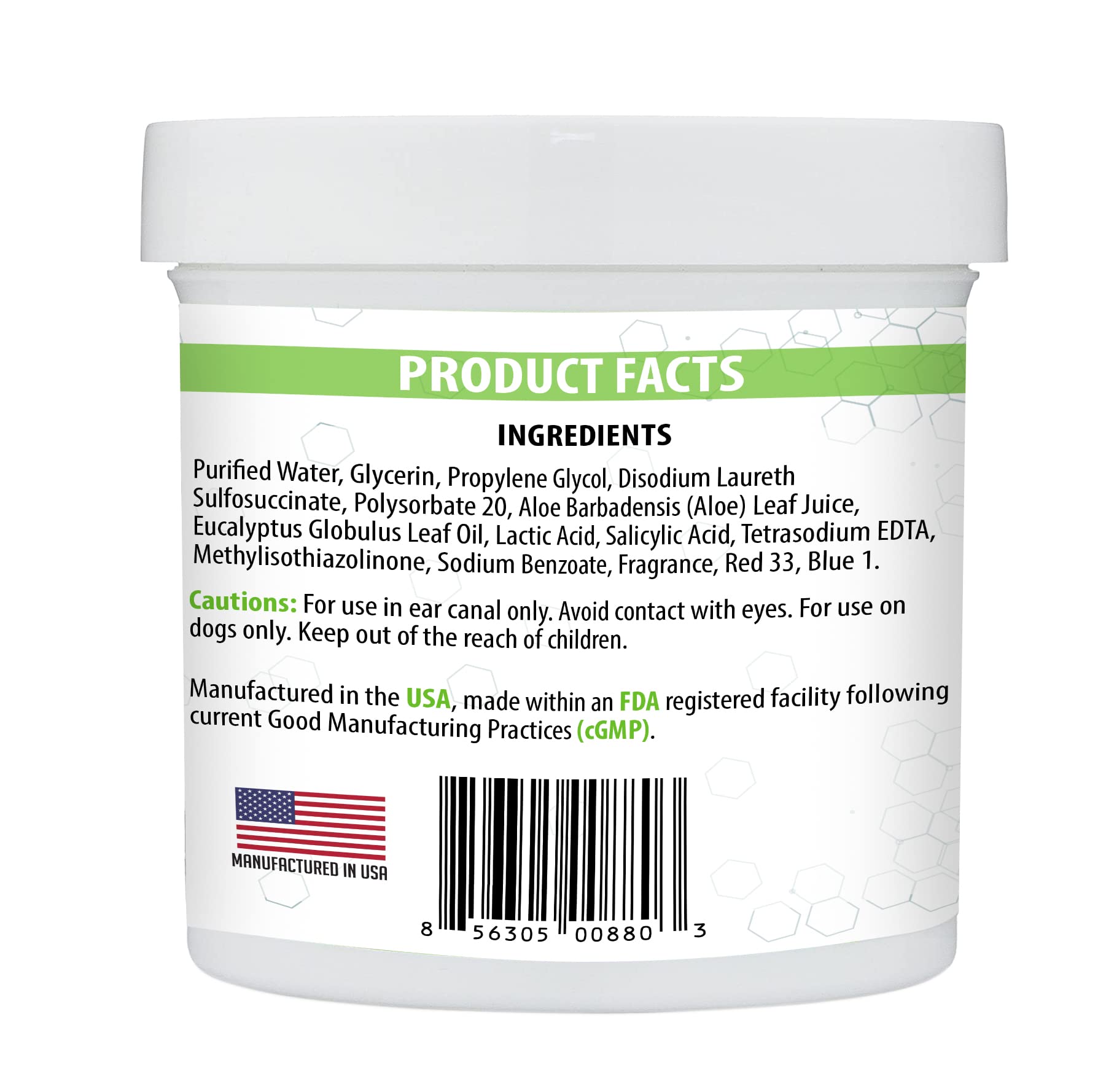 Pet Health Pharma Dog Ear Cleaner Wipes with Aloe and Eucalyptus (100 Count) - Otic Cleanser for Dogs (Made in U.S.A) (100ct Wipes with Aloe & Eucalyptus)