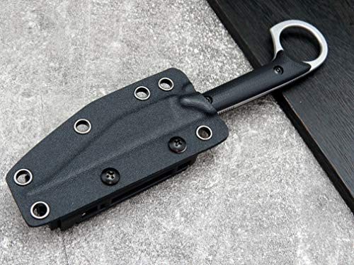 Ccanku C1140 Fixed Blade Knife,D2 Blade G10 Handle Claw Knife EDC Tool Knife,Utility Knife for Outdoor, Survival, Hiking, Camping(Silver)