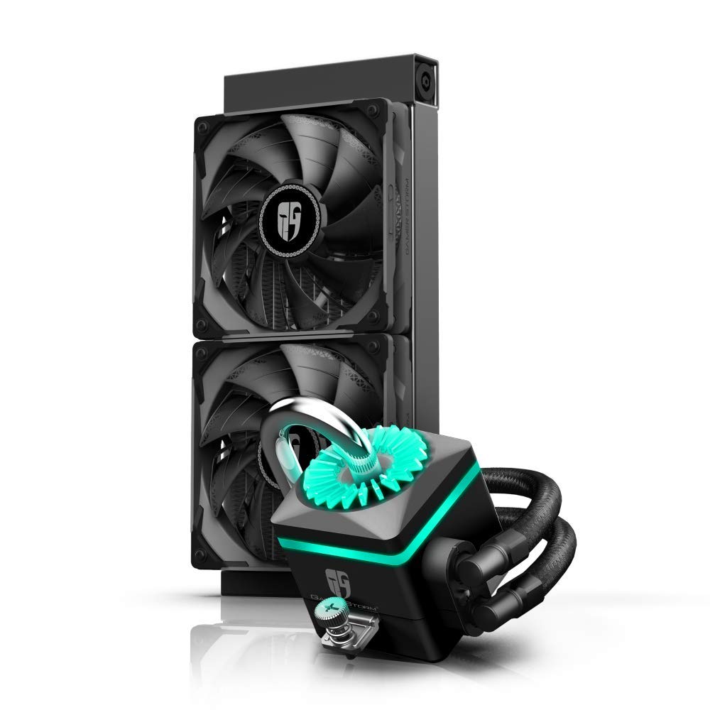 DEEPCOOL Captain 240X RGB AIO CPU Liquid Cooler, Anti-Leak Tech Inside, Stainless Steel U-Shape Pipe, Cable Controller and Motherboard with 12V 4-pin RGB Header Control, 3-Year Warranty