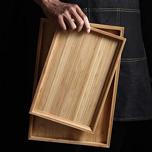Serving Tray Household Tea Tray Rectangular Tray Household Breakfast Restaurant Tea Tray Fruit Tray Dessert Tray (Size : Small)