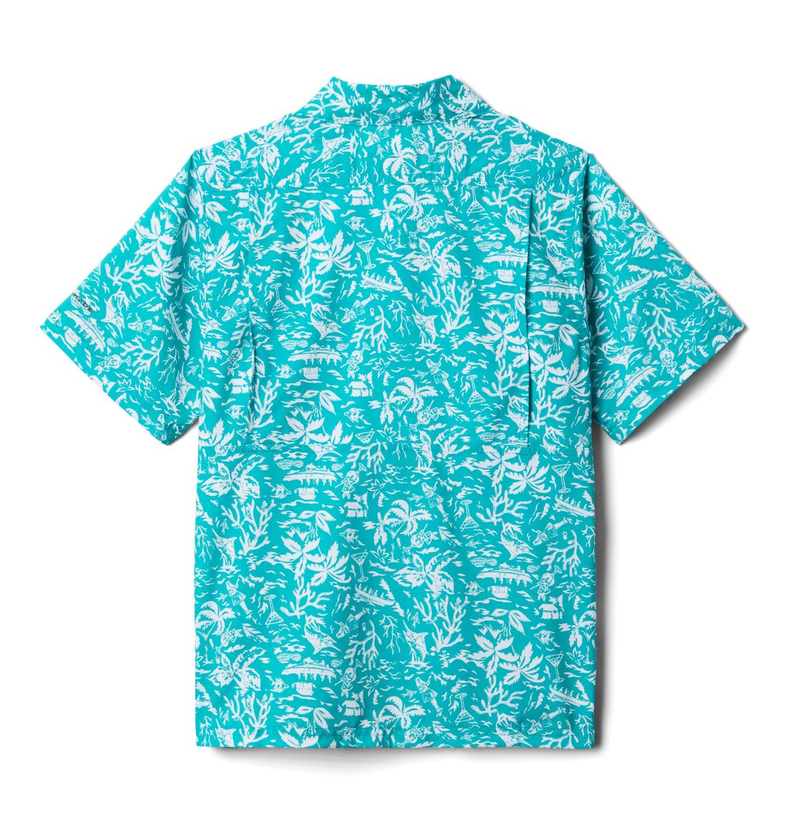 Columbia Youth Boys Slack Tide Short Sleeve Camp Shirt, Tropic Water Kona Youth, Large