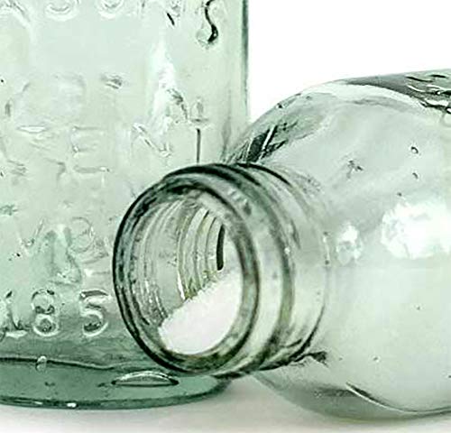 Set of 2 Glass Mason Jar Salt and Pepper Shakers