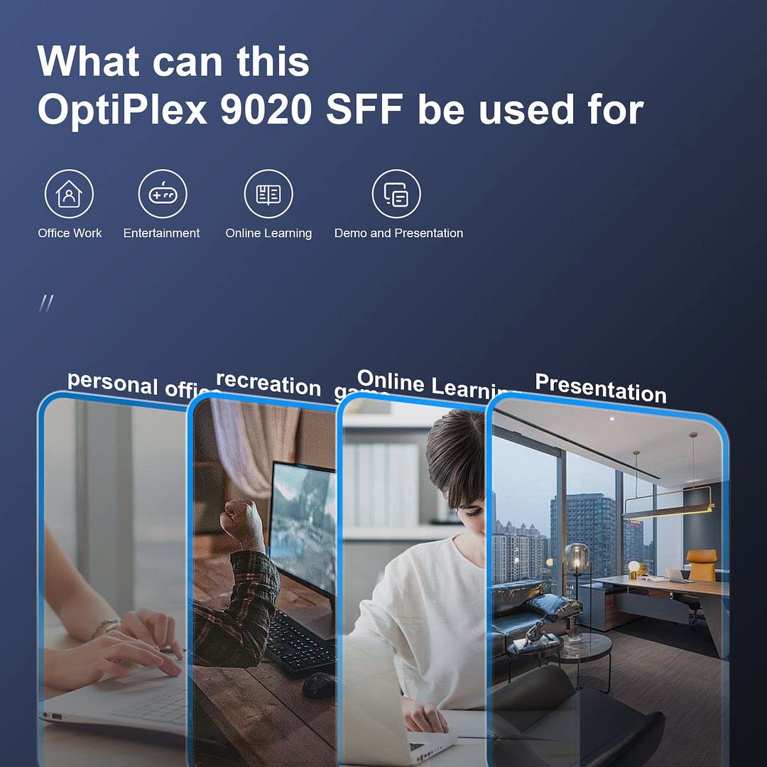 Dell OptiPlex 9020 Refurbished Desktop Computers Small Form Factor PC,i7 4790 32GB Ram,1TB NVMe M.2 SSD,128GB SSD,AC8260 Built-in WiFi,HDMI,Dual Monitor Support (Renewed)