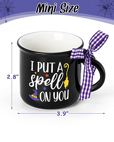 Nefelibata Mini Coffee Mugs, Halloween Witch Tiered Tray Decor Espresso Cups Farmhouse Home Kitchen I Smell Children Centerpieces Decorations Housewarming Novelty Gift 3PCS