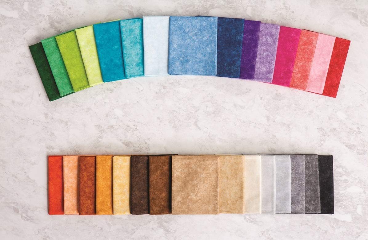 Connecting Threads Blender Collection 30 pcs 18"x22" 100% Cotton Precut Quilting Fabric Bundle Fat Quarters (Mirage Tonals)