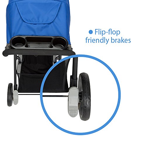 Cosco Simple Fold Travel System with Light and Comfy 22 Infant Car Seat, Sapphire