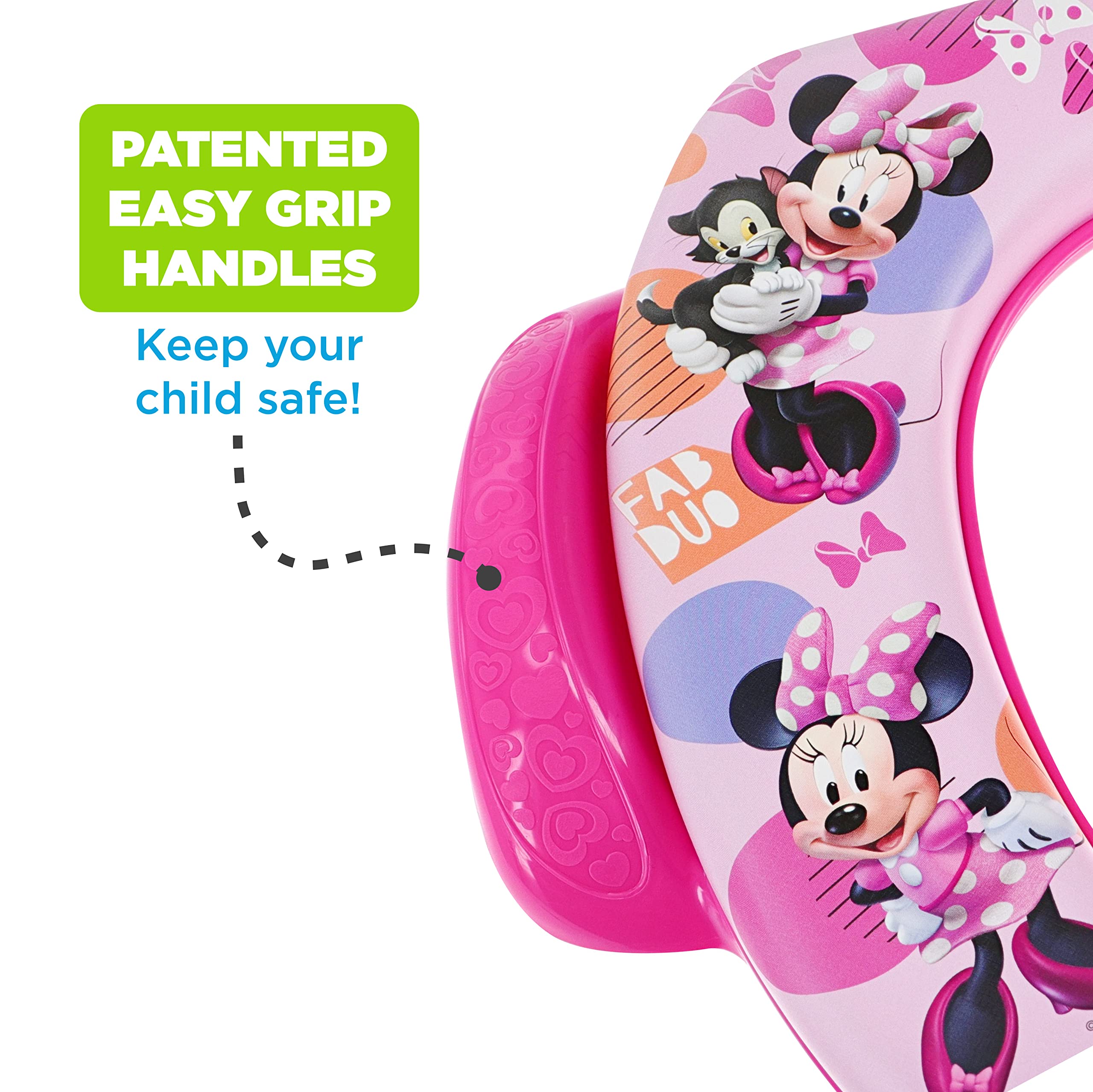 Disney Minnie Mouse "Busy Little Helper" Soft Potty Seat and Potty Training Seat - Soft Cushion, Baby Potty Training, Safe, Easy to Clean